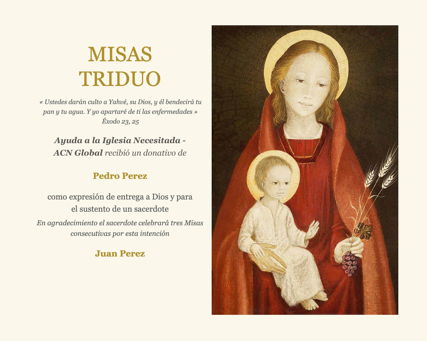 Eucaristía por la Paz en Tierra Santa - ACN Global
